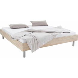 wimex Bett &raquo;Easy, gro&szlig;e Auswahl an Gr&ouml;&szlig;en und Farben, auch in Komforth&ouml;he&laquo; Made in Germany, ohne Kopfteil, ideal unter Dachschr&auml;gen oder Fenster braun 