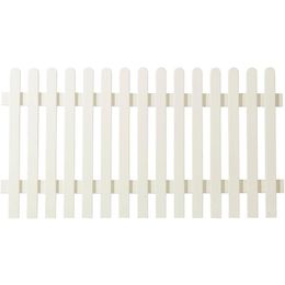 Plus Gartenzaun &raquo;Retro&laquo; H&ouml;he: 80 cm, Gesamtl&auml;nge: 4,78 bis 23,62 m, zum Einbetonieren wei&szlig; Massivholz, Stahl H/L: 80cm x 12,63m, Pfosten: 9 Stk.