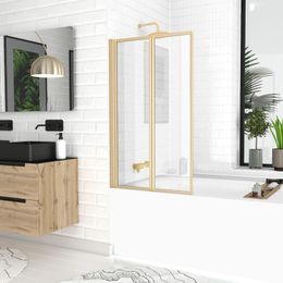 MARWELL Badewannenaufsatz &raquo;Double Gold&laquo; f&uuml;r Badewanne, 2 schwenkbare Faltw&auml;nde B/H: 120cm