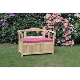 Promadino Gartenbank braun Massivholz B/H/T: 130cm x 93cm x 50cm