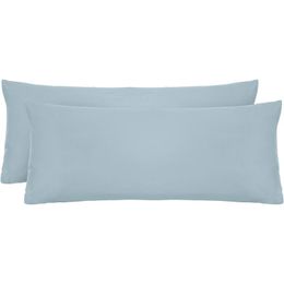 Biberna Kissenbezug &raquo;Michi Feinjersey mit Rei&szlig;verschluss&laquo; verschiedene Gr&ouml;&szlig;en, Feinjersey Kissenh&uuml;lle aus 100% Baumwolle blau Feinjersey, Obermaterial: 100% 