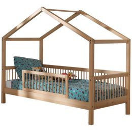 Vipack Hausbett &raquo;Forrest mit hochwertiger und stabiler Verarbeitung, Made in Europe&laquo; Buche massiv natur, 90/200 cm, inkl. Massivholz Rolllattenrost, 