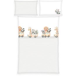 Baby Best Babybettw&auml;sche &raquo;babybest Adventure Buddies&laquo; 2 Stk. Flanell, Obermaterial: 100% Baumwolle B/L: 100cm x 135cm, 1 Stk., 1 Stk., Flanell, B/L: 40cm x 60cm