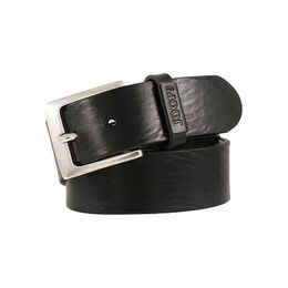 JOOP! Joop Jeans Herren Lederg&uuml;rtel mit eckiger Dornschlie&szlig;e, im Vintage Look schwarz 105