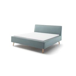 Meise M&ouml;bel meise.m&ouml;bel Polsterbett &raquo;Frieda&laquo; wahlweise mit Lattenrost und Bettkasten blau Liegefl&auml;che L&auml;nge B: 200cm x 160cm, Webstoff Mit Lattenrost und 
