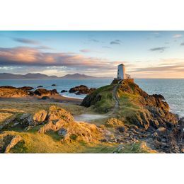 papermoon Fototapete &raquo;Sonnenuntergang bei Ynys Llanddwyn&laquo; bunt Vlies B/L: 3m x 2,23m, Bahnen: 6 Stk.