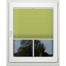 Indeko Plissee &raquo;simple&laquo; Lichtschutz mit Bohren verspannt nach Ma&szlig; gr&uuml;n Obermaterial: 94% Polyester, 6% sonstige Fasern 130cm, zweiseitig verschiebbar,