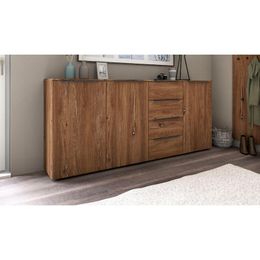 borchardt M&ouml;bel borchardt M&ouml;bel Highboard &raquo;Tom&laquo; Breite 200 cm braun Holzwerkstoff B/H/T: 200cm x 93cm x 35cm