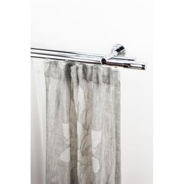 Garesa Gardinenstange &raquo;EASY&laquo; &Oslash; 20 mm 2 l&auml;ufig-l&auml;ufig Wunschma&szlig;l&auml;nge grau Aluminium B/L: 67cm x 560cm &Oslash; 20mm, 1 Stk., 2 l&auml;ufig