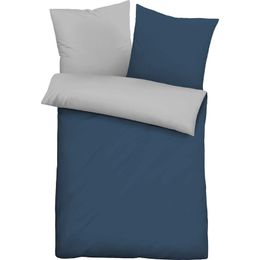 Bettw&auml;sche &raquo;0560500&laquo; 2 Stk. Microfaser-Satin,2 teilig, pflegeleichte Bettw&auml;sche mit Rei&szlig;verschluss blau Microfaser, Obermaterial: 100% Polyester B/L: 