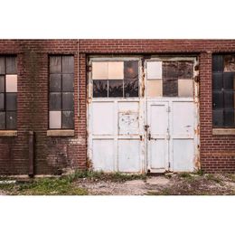 papermoon Fototapete &raquo;VINTAGE GARAGE-ZIEGELWAND STEINWAND STRUKTUR NEW YORK&laquo; bunt Vlies B/L: 3m x 2,23m, Bahnen: 6 Stk.
