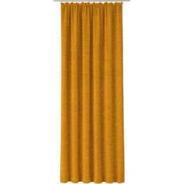 WIRTH Vorhang &raquo;Trondheim B&laquo; Kr&auml;uselband 1 Stk. tlg. nach Ma&szlig; gold Chenille, Polyacryl 175cm, Kr&auml;uselband, 132cm
