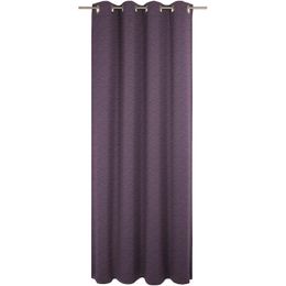 WIRTH Vorhang &raquo;Trondheim B&laquo; &Ouml;sen 1 Stk. tlg. lila Chenille, Polyacryl 195cm, &Ouml;sen, 132cm