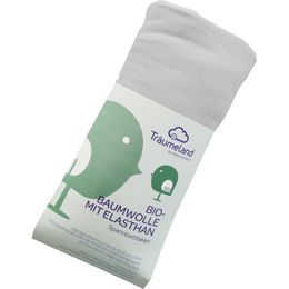 Tr&auml;umeland Spannbettlaken &raquo;Spannbettlaken Bio-Baumwolle&laquo; mit Elasthan grau Jersey-Elasthan, Obermaterial: 95% Baumwolle, 5% Elasthan B/L: 35cm x 78cm, 1 Stk., 