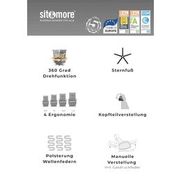Sit & More sit&more TV-Sessel &raquo;TV Lazy&laquo; mit Herz-Waage-Positon und 3 Motoren 100% Polyester Chenille, Ergonomie L3,mit Herz-Waage,mit Kopfteilverstellung,mit 360