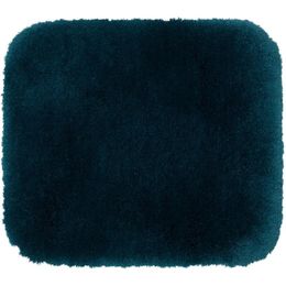 G&ouml;zze Badematte &raquo;&raquo;DELUXE&laquo;&laquo; rutschhemmend beschichtet fu&szlig;bodenheizungsgeeignet mit extra hohem Flor blau Polyester rechteckig (50cm x 45cm ), 1 Stk.