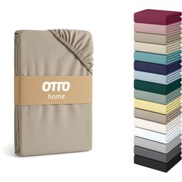 OTTO home Spannbettlaken &raquo;Physalis Topper COMFORT&laquo; bis 10 cm H&ouml;he, Bettlaken, Laken, in Comfort & Premium Qualit&auml;t beige Jersey-Elasthan, Obermaterial