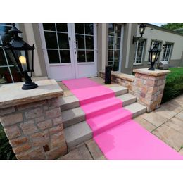 PRIMAflor-Ideen in Textil L&auml;ufer &raquo;PODIUM, Made in Belgium&laquo; rechteckig 2,6 mm H&ouml;he Breite 200 cm, Nadelfilz, Uni-Farben, ideal f&uuml;r Veranstaltungen rosa
