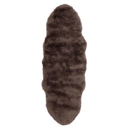Hochflor-Teppich OTTO HOME, B:65cm H:60mm L:180cm, braun, Kunstfaser, Teppiche, "Valeria, Fellteppich, kuschelig, flauschig", Kunstfell, weiche