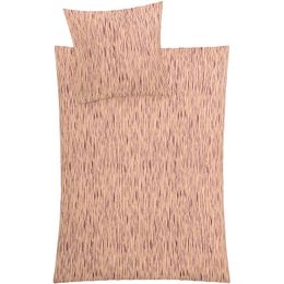Kleine Wolke Bettw&auml;sche &raquo;Mino&laquo; 2 Stk. mit Streifen rosa Mako-Satin, Obermaterial: 100% Baumwolle B/L: 135cm x 200cm, 1 Stk., 1 Stk., Mako-Satin, B/L: 80cm x 80cm, 