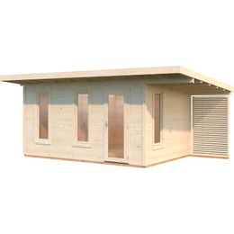 Palmako Gartenhaus &raquo;modern look Haus Grace&laquo; inklusive Fu&szlig;boden beige Massivholz Fu&szlig;boden im Gartenhaus, ohne Dacheindeckung