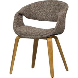 Woood Esszimmerstuhl () braun B/H/T: 78cm, breiter Fu&szlig; natur