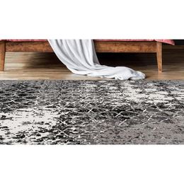 Arte Espina Teppich &raquo;Iglesia 100&laquo; rechteckig 10 mm H&ouml;he Jacquard-Teppich, dezente Farbwahl, R&uuml;cken aus 100 % Baumwolle grau Baumwolle, Polyester B : 200cm 1 Stk.,