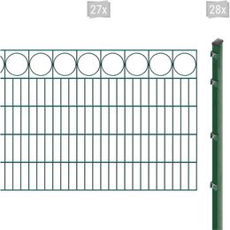 Arvotec Doppelstabmattenzaun &raquo;EXCLUSIVE 100 zum Einbetonieren "Ring" mit Zierleiste&laquo; Zaunh&ouml;he 100 cm, Zaunl&auml;nge 2 - 60 m gr&uuml;n Kunststoff, Stahl H/L: 100cm x 
