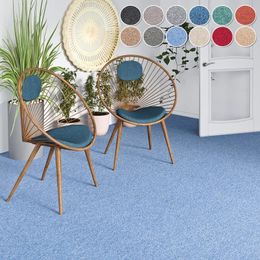 OTTO home Teppichboden &raquo;Fortis, Schlinge, Gesamth&ouml;he 5 mm, Made in Netherlands&laquo; rechteckig meliert, Breite 400 cm, strapazierf&auml;hig, Wohnzimmer blau 