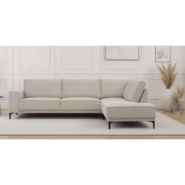 OTTO home Ecksofa &raquo;OLAND Cord L-Form, B: 289 cm, Skandi-Design&laquo; Struktur, Flachgewebe, Luxus-Microfaser, Boucle beige 92%PES 8%NY B/H/T: 289cm x 85cm 