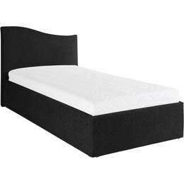 Westfalia Schlafkomfort Polsterbett inkl. Bettkasten bei Ausf&uuml;hrung mit Matratze schwarz Bezug Bett: wahlweise Kunstleder oder Microfaser (100% Polyester);Bonnell-
