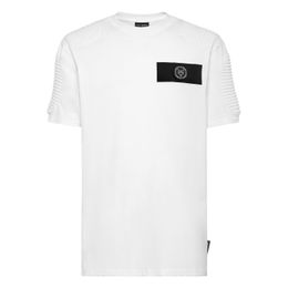 Plein Sport Herren T-Shirt "Rundhals-T-Shirt", wei&szlig;, Gr. XS, Obermaterial: 100% Baumwolle, Shirts