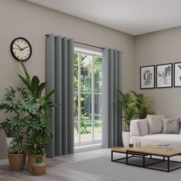Neutex for you! Verdunkelungsvorhang &raquo;INSULA&laquo; &Ouml;sen 1 Stk. tlg. Uni-Dimout f&uuml;r starke Verdunklung, nach Ma&szlig; grau Polyester 120cm, &Ouml;sen, 140cm