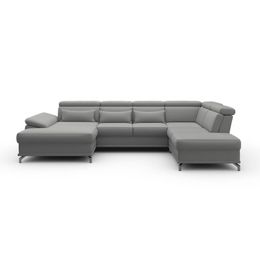 Sit & More sit&more Wohnlandschaft &raquo;Cabrio U-Form, B: 359 cm, mit Sitztiefen-, Arm- & Kopfteilverstellung&laquo; 3 Nierenkissen, Federkern, optional Schlaffunktion und