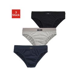 H.I.S. H.I.S Herren Slip Packung, 3 Stk. mit Logo vorn blau XS, 3 Stk.