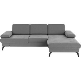 Sit & More sit&more Ecksofa &raquo;Morris L-Form, inkl. Sitztiefenverstellung&laquo; wahlweise mit Armteilverstellung, Schlaffunktion & Bettkasten grau 95% Polyester 5% 
