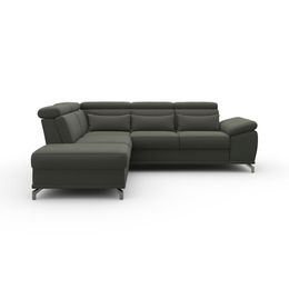 Sit & More sit&more Ecksofa &raquo;Cabrio L-Form, B: 274 cm, mit Sitztiefen-, Arm- & Kopfteilverstellung&laquo; 3 Nierenkissen, Federkern, optional Schlaffunktion und 