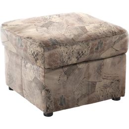 DOMO collection Polsterhocker &raquo;Bahia belastbar bis 140kg/ Sitz&laquo; passend zur "Bahia"-Serie braun Struktur (100% Polyester);Luxus-Microfaser (100% 