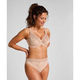 Hunkem&ouml;ller HUNKEM&Ouml;LLER Damen Slip "Diva High Knickers", Gr. XS, beige, 73% Polyamid, 14% Elasthan, 13% Polyester, Unterhosen