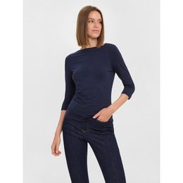 V&eacute;ro Moda Vero Moda Damen 3/4-Arm-Shirt &raquo;VMPANDA MODAL 3/4 TOP JRS NOOS&laquo; Baumwollmischung, regular fit blau M