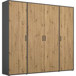 Rauch Kleiderschrank &raquo;VOYAGER Garderobe W&auml;scheschrank Schlafzimmer&laquo; in 3 verschiedenen Ausstattungen BASIC/CLASSIC/PREMIUM, mit 2 modernen 