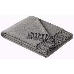 Estella Wohndecke &raquo;Monte Vigino&laquo; 100% Cashmere: Luxus pur, weich und langlebig grau Obermaterial: 100% Baumwolle B/L: 130cm x 180cm