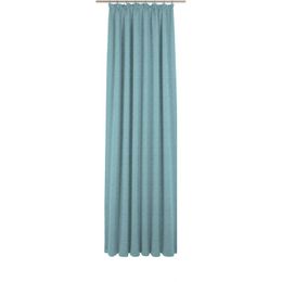WIRTH Vorhang &raquo;Trondheim B&laquo; Kr&auml;uselband 1 Stk. tlg. nach Ma&szlig; blau Chenille, Polyacryl 285cm, Kr&auml;uselband, 132cm
