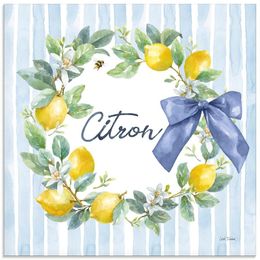 Artland Glasbild &raquo;Le Citron III&laquo; Arrangements 1 Stk. tlg. in verschiedenen Gr&ouml;&szlig;en bunt Glas B/H/T: 30cm x 30cm, Glasbild Arrangements quadratisch, 1 Stk.