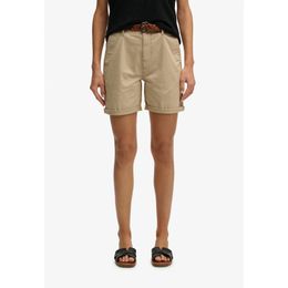 Superdry Damen Shorts &raquo;CHINO SHORT&laquo; aus Baumwollmischung, mit Elasthan, Regular Fit, pflegeleicht beige S, N-Gr