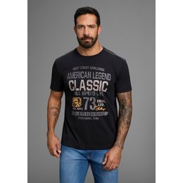 Arizona Herren T-Shirt Kurzarm, unifarben, Rundhals, aus Baumwolle grau S (44/46)