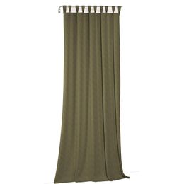 WIRTH Vorhang &raquo;Torbole&laquo; Schlaufen 1 Stk. tlg. nach Ma&szlig; gr&uuml;n Baumwolle, Polyester 315cm, Schlaufen, 132cm