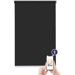 SUNLINES Elektrisches Rollo &raquo;Akkurollo Upcycling appgesteuert, blickdicht, &laquo; blickdicht ohne Bohren appgesteuert via Bluetooth schwarz Kunststoff, 