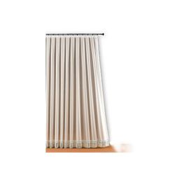 Weckbrodt-Gardinen Gardine &raquo;Makramee&laquo; Kr&auml;uselband 1 Stk. tlg. Webgardine, Makramee, Sockel, Feste Falten, nach Ma&szlig;, Store wei&szlig; Polyester 140cm, Kr&auml;uselband, 390cm