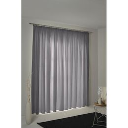 WIRTH Vorhang &raquo;Natur&laquo; Kr&auml;uselband 1 Stk. tlg. nach Ma&szlig; grau Baumwolle 325cm, Kr&auml;uselband, 127cm